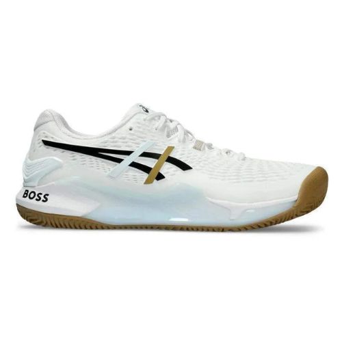 Asics Boss Gel Resolution 9 Clay Branco Dourado - Meta padel